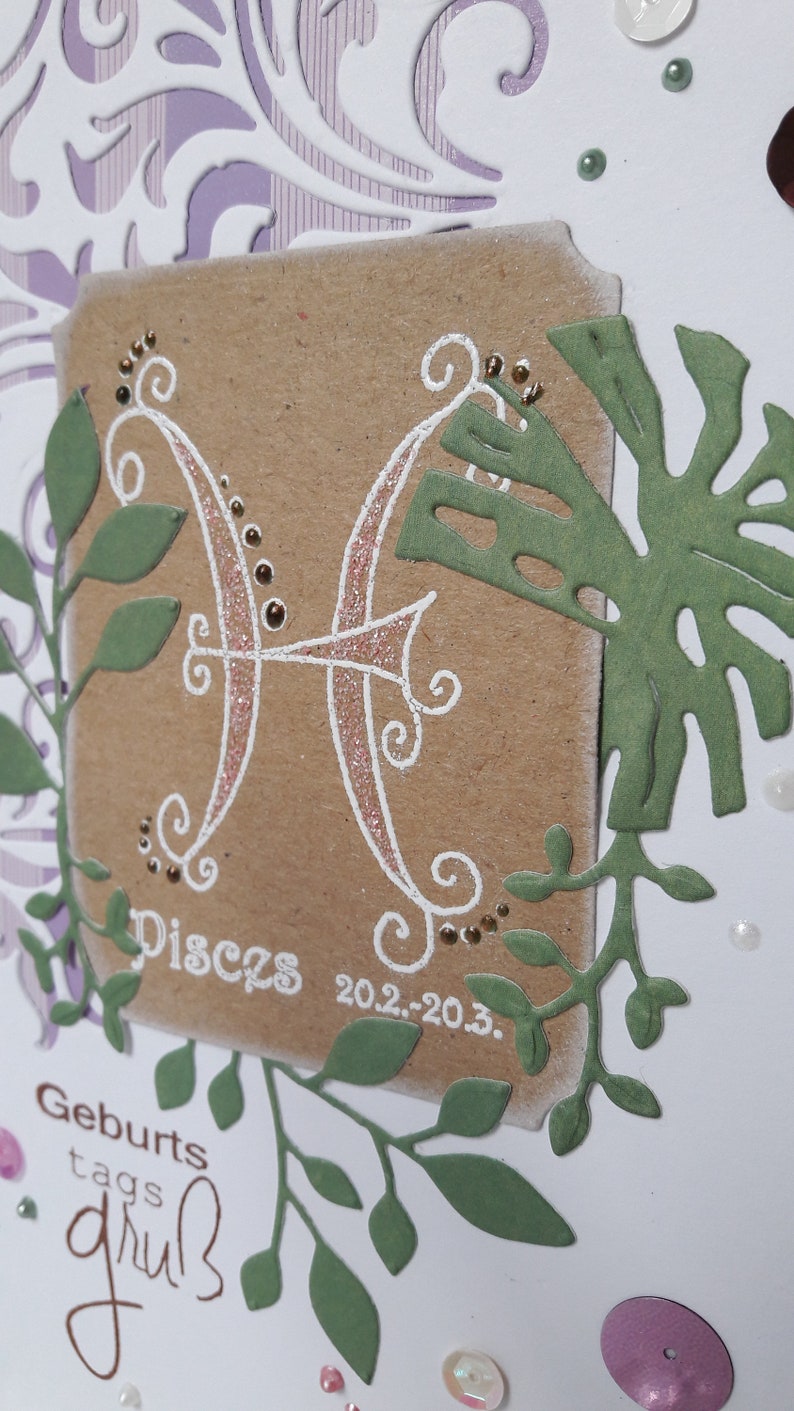 Congratulations Card Zodiac Sign fish - Etsy