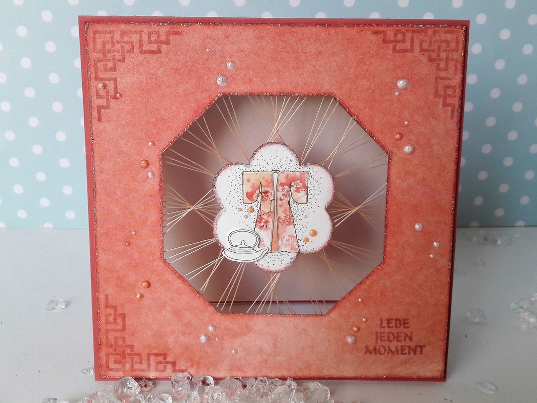 Trapeze Card "cherry Blossom" - Etsy