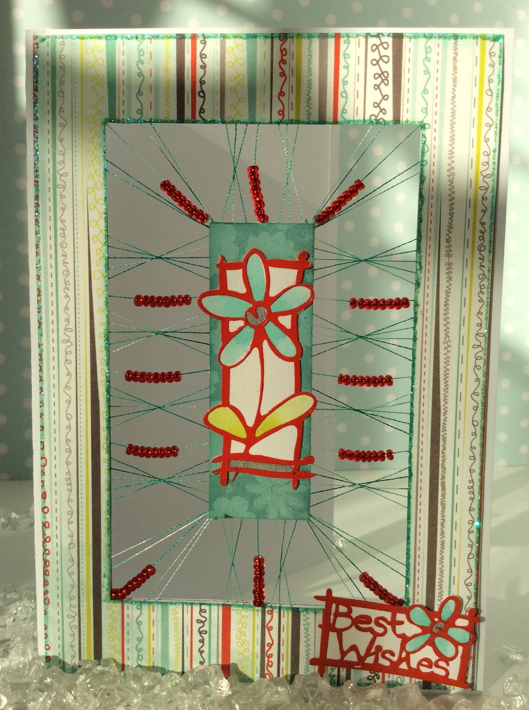 Trapeze Card "best Wishes" - Etsy