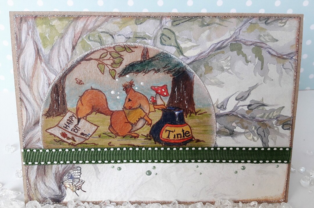 Congratulations Card squirrel Writes - Etsy