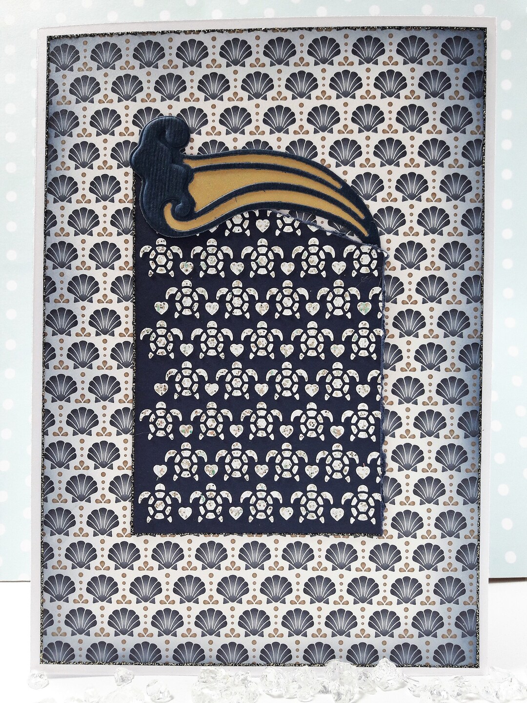 Congratulations Card "golden Wave" - Etsy