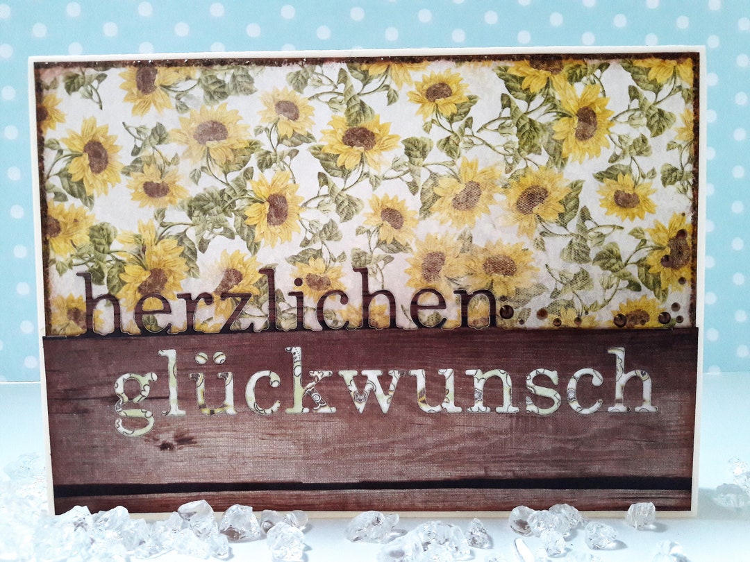 Congratulations Card sunflowers - Etsy