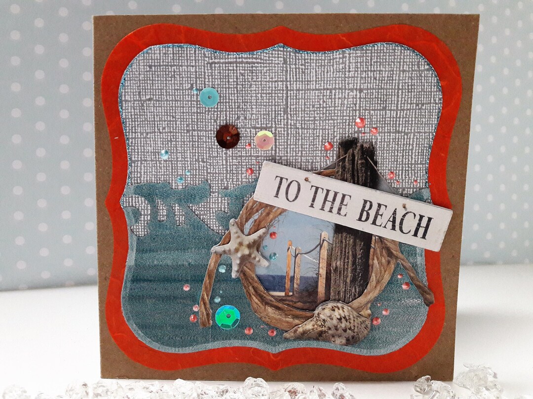 Greeting Card "to the Beach" - Etsy