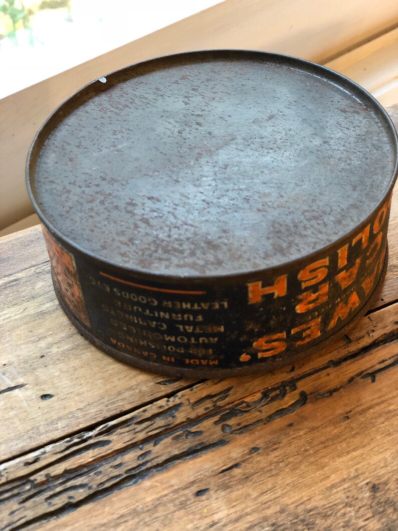 Vintage Car Wax Tin Litho Tin Can Hawes' Car Polish | Etsy