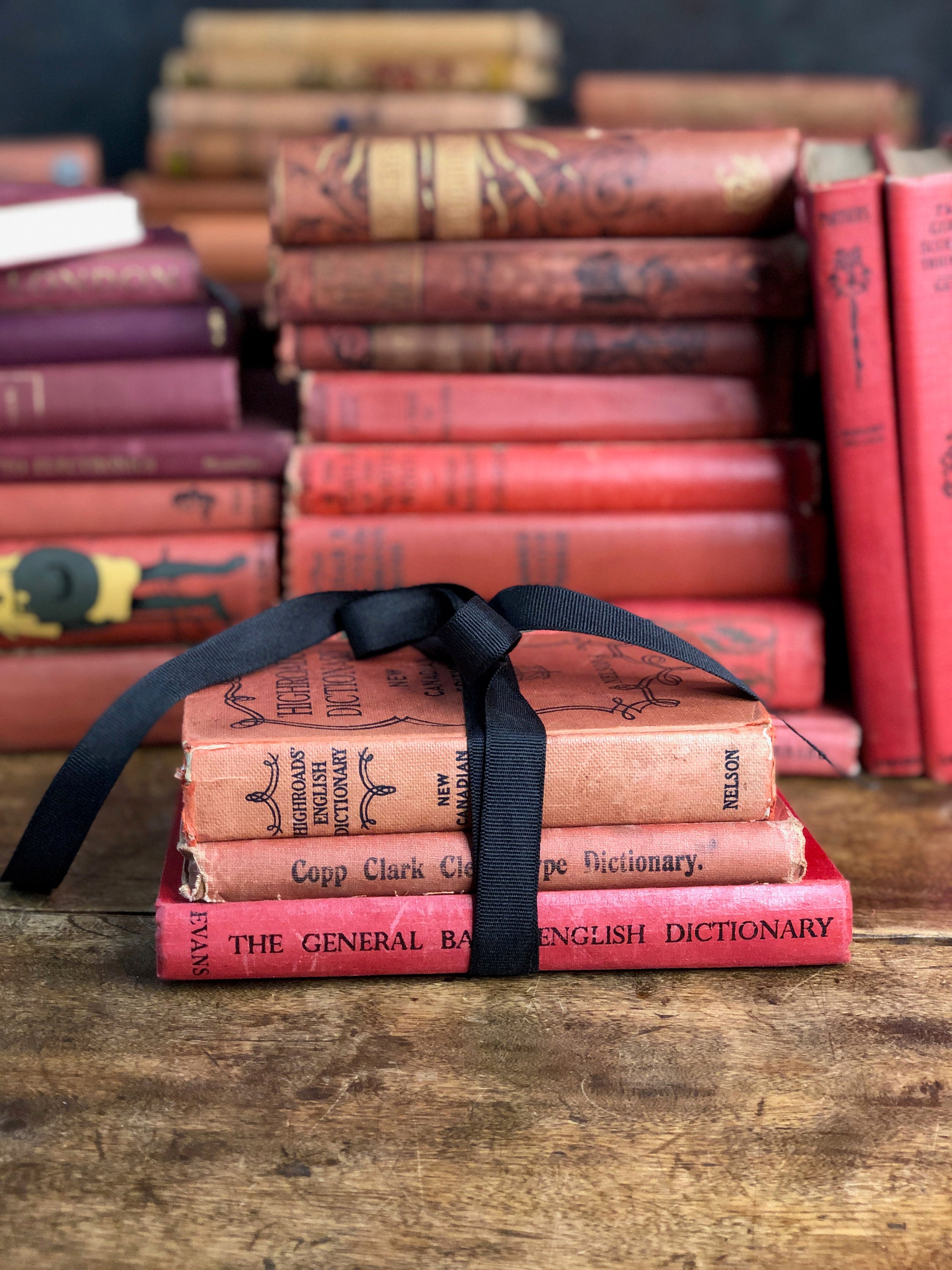 Red Book Bundle Set of 3 Vintage Red Book Stack Largest | Etsy