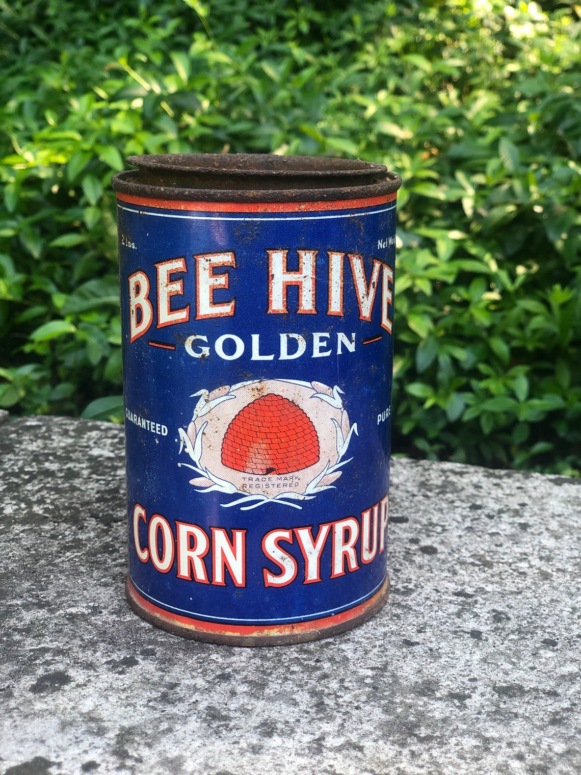 Bee Hive Corn Syrup Tin Can Red White Orange Blue - Etsy UK