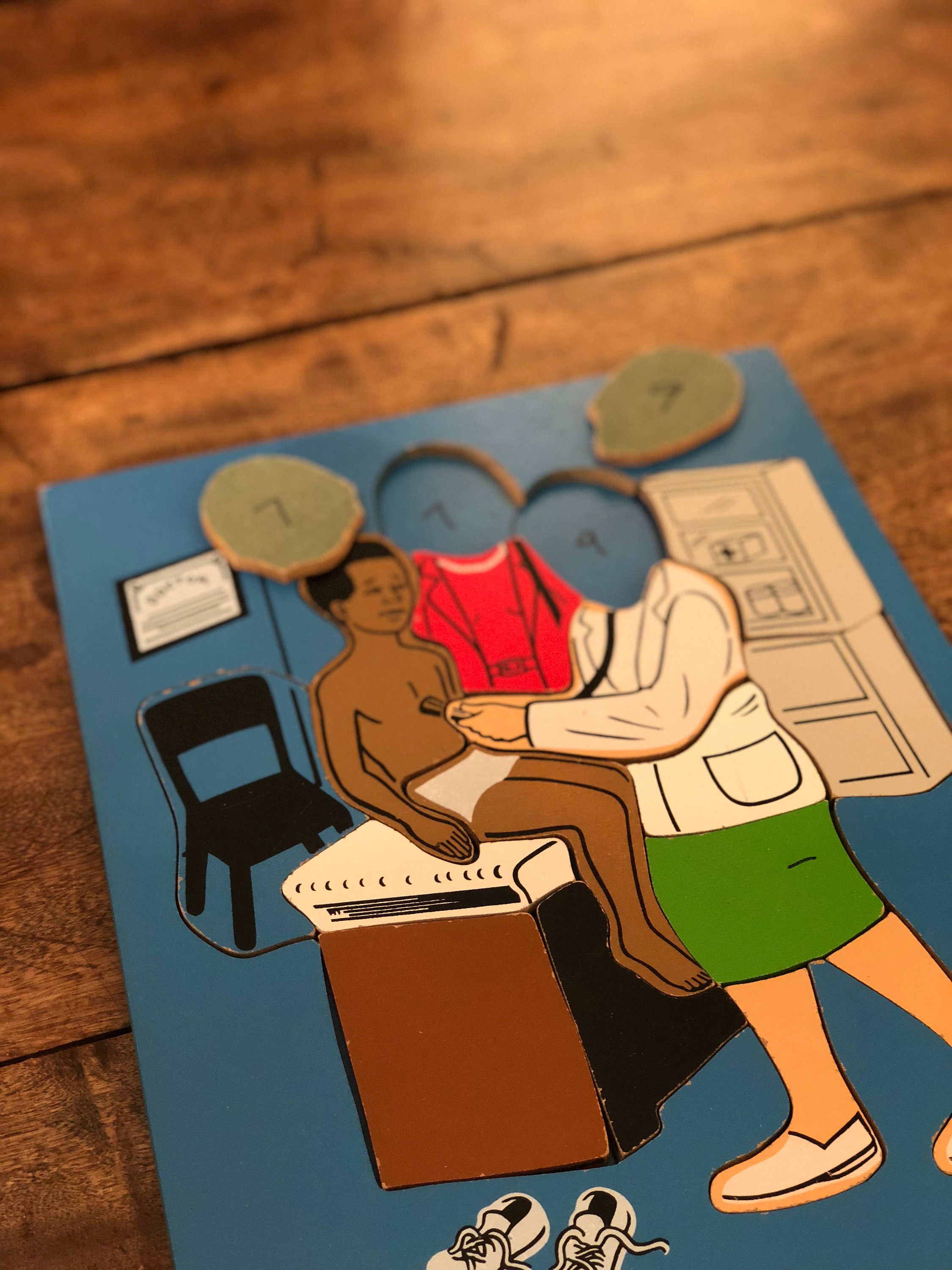 Toys & Games Games & Puzzles Puzzles Vintage Wood Puzzle Judy Instructo ...