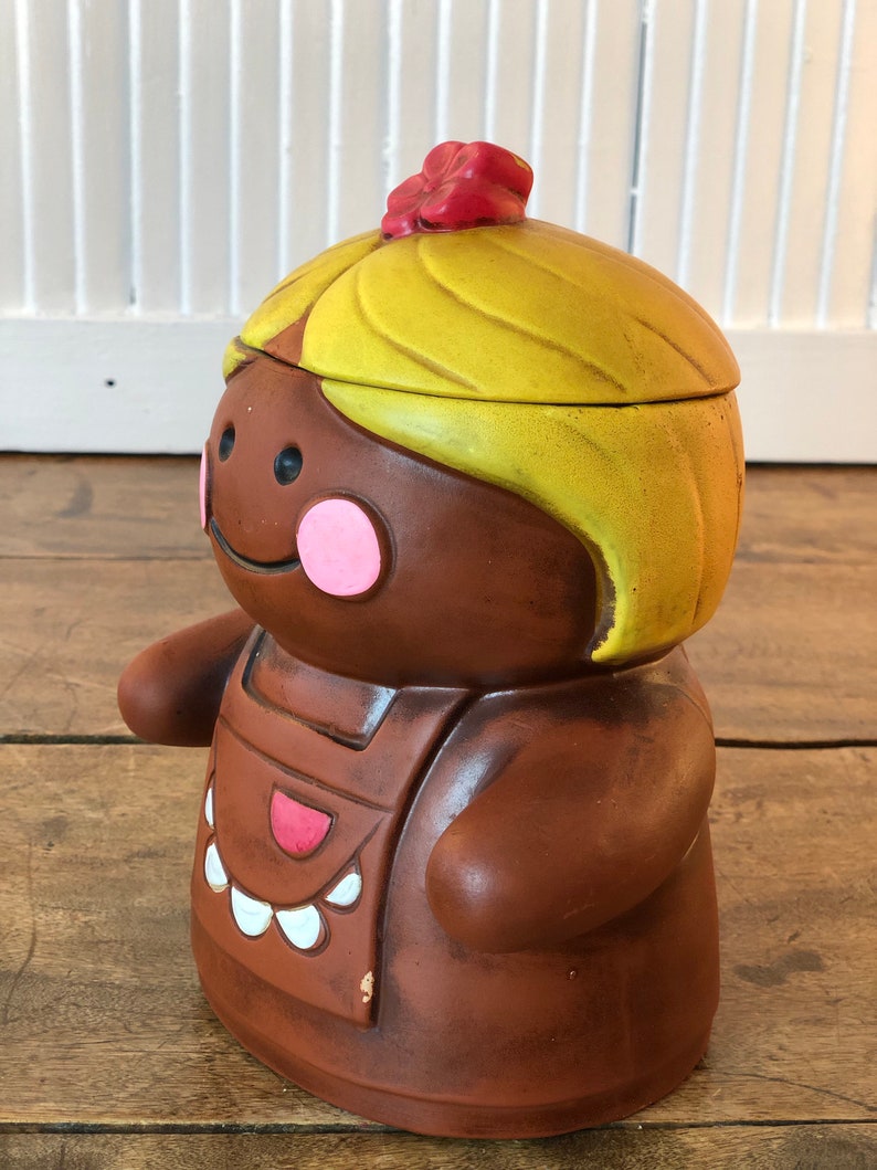 Vintage Cookie Jar Gingerbread Girl Approximately 9 H | Etsy
