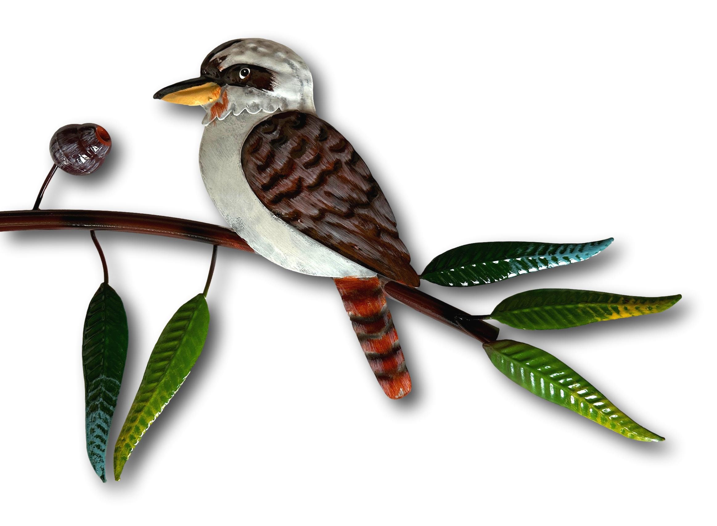 Three Kookaburra's on A Gumtree Branch Wall Art Handmade - Etsy Australia