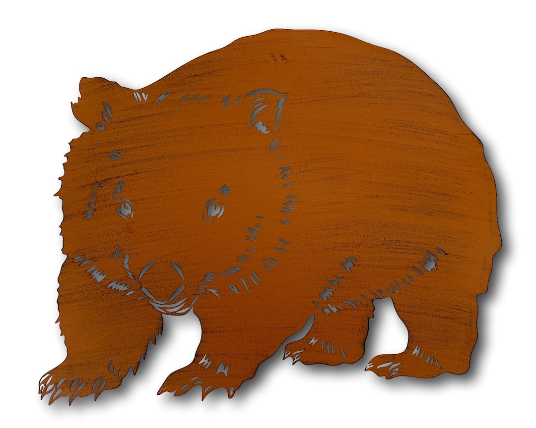 Rustic Wombat Wall Art Laser Cut Metal Art Wall Hanging Australiana ...