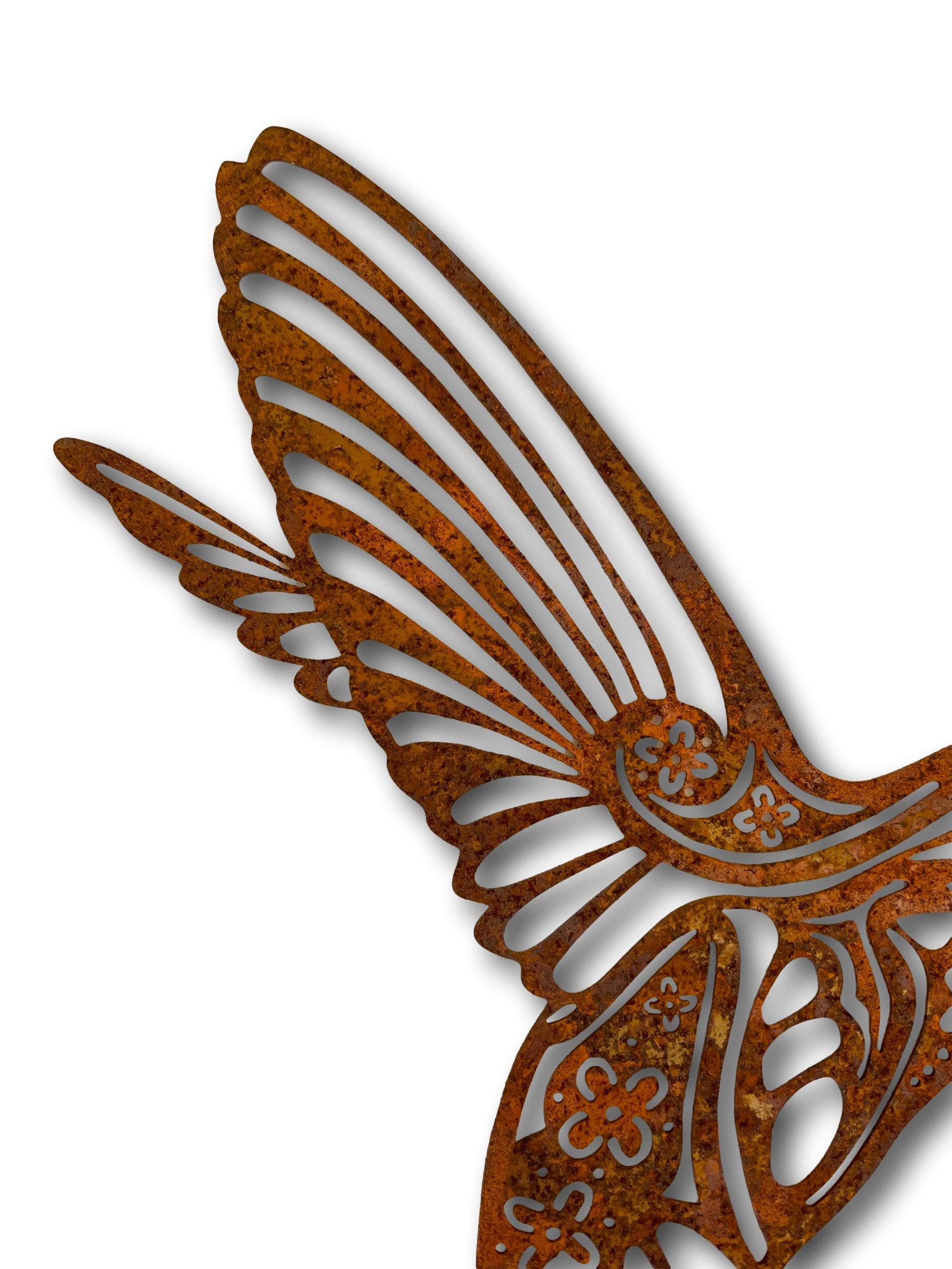 Rustic Flying Hummingbird Metal Wall Art Plaque Outdoor - Etsy