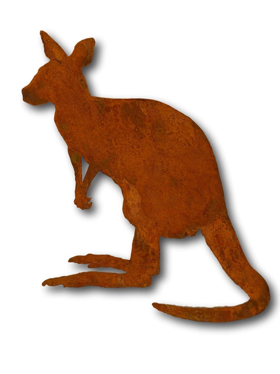 Rustic Kangaroo Wall Art Laser Cut Metal Art Wall Hanging | Etsy