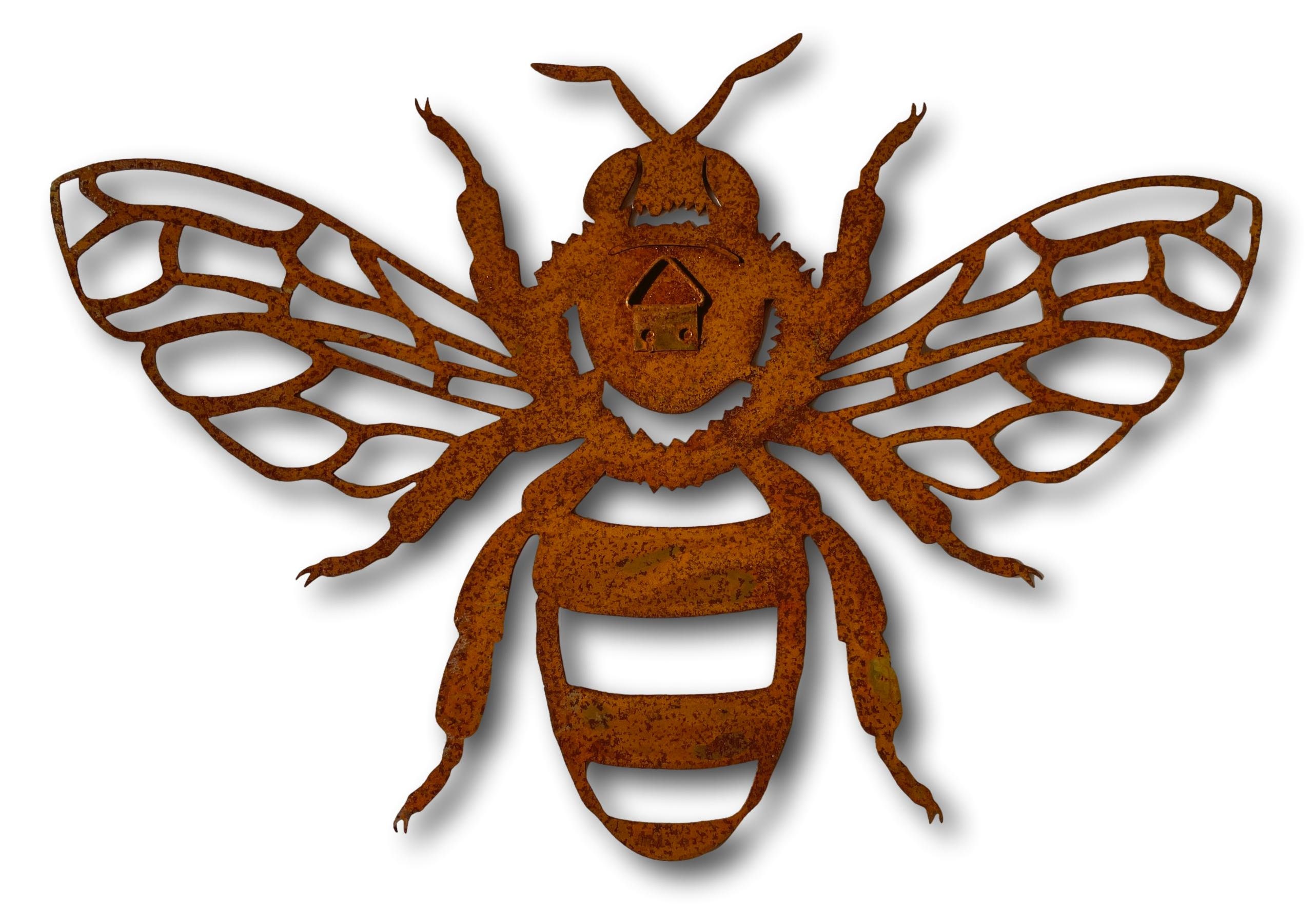 Rustic Bee Wall Art Laser Cut Metal Art Handmade House - Etsy