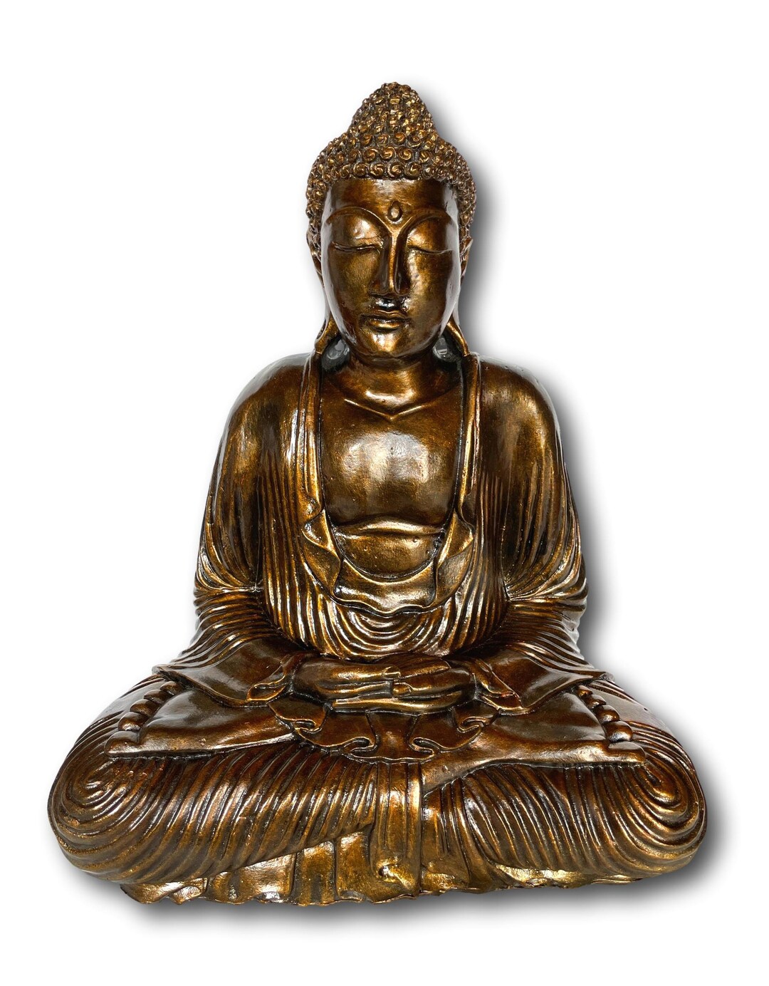 Große Goldene Buddha Statue 40 cm/2.23kg Handgefertigt In Bali ...