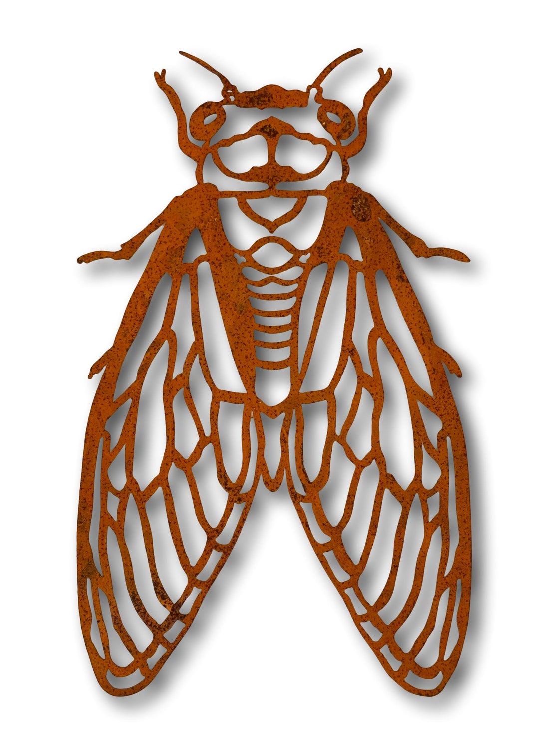 Rustic Cicada Wall Art Laser Cut Metal Art - House Garden Porch Patio ...
