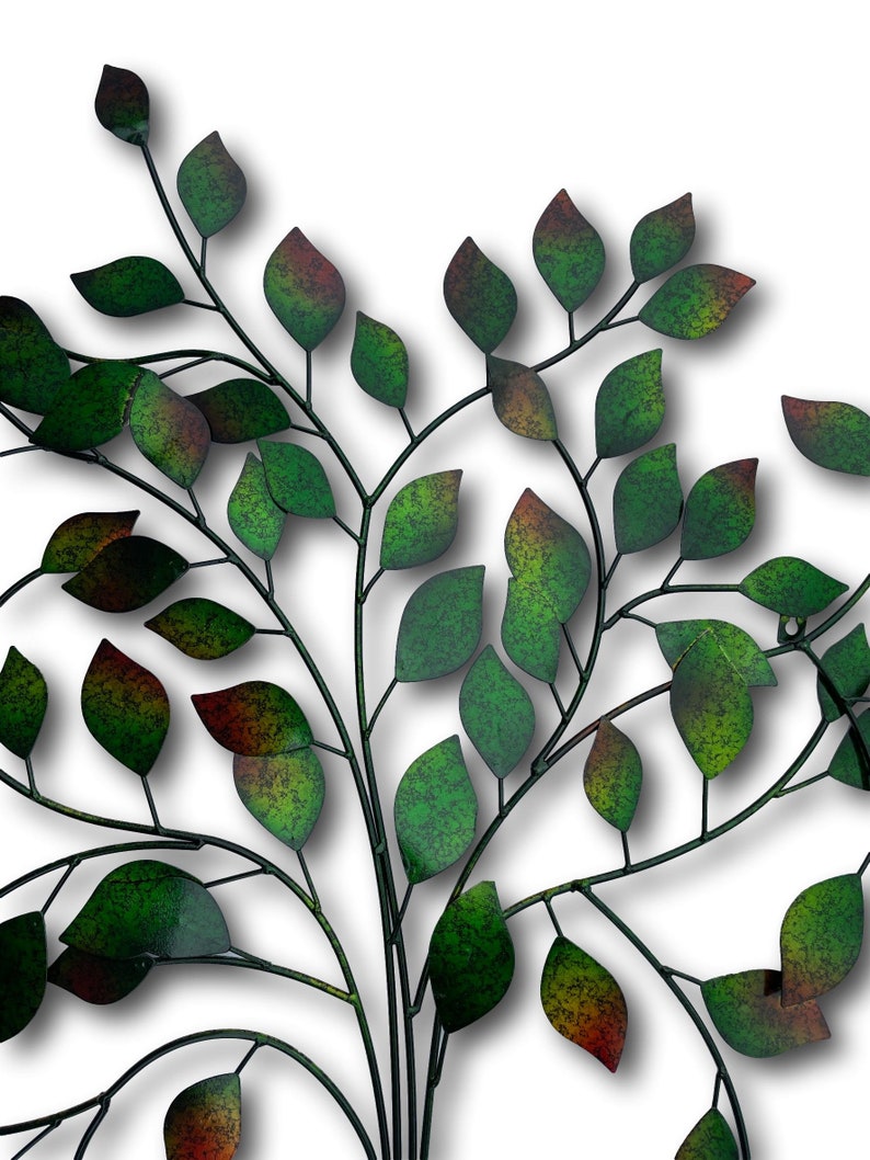 Large Autumn Tree of Life Floral Metal Wall Art Handmade - Etsy