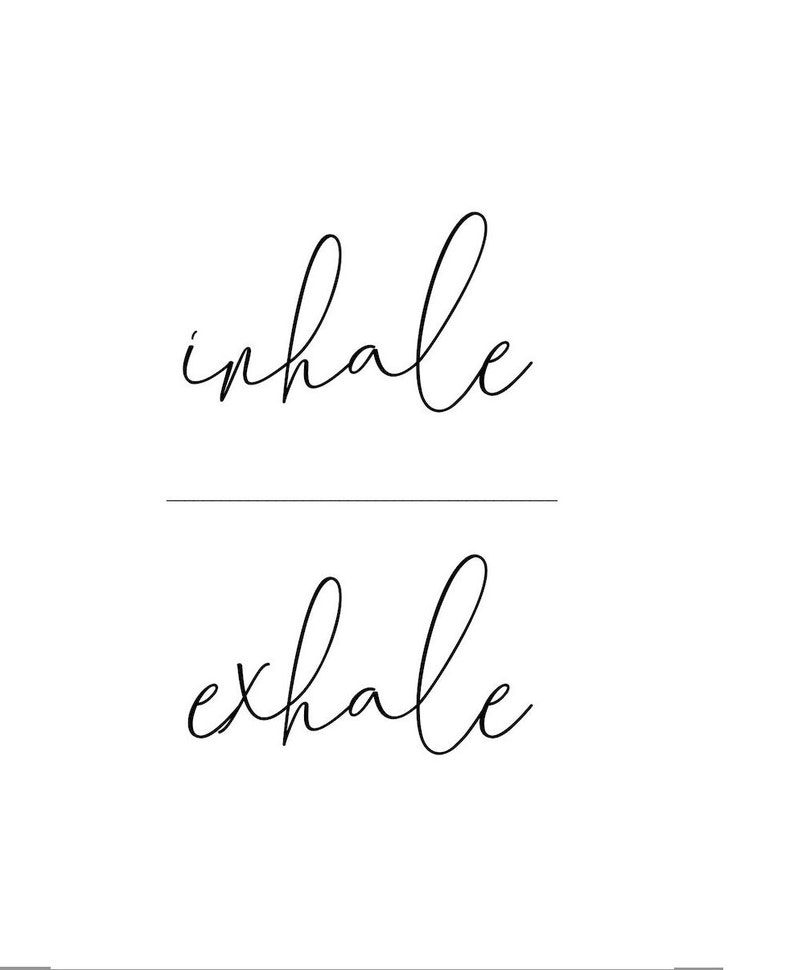 Inhale Exhale Sign | Printable Sign | Printable Wall Art | Modern Home ...