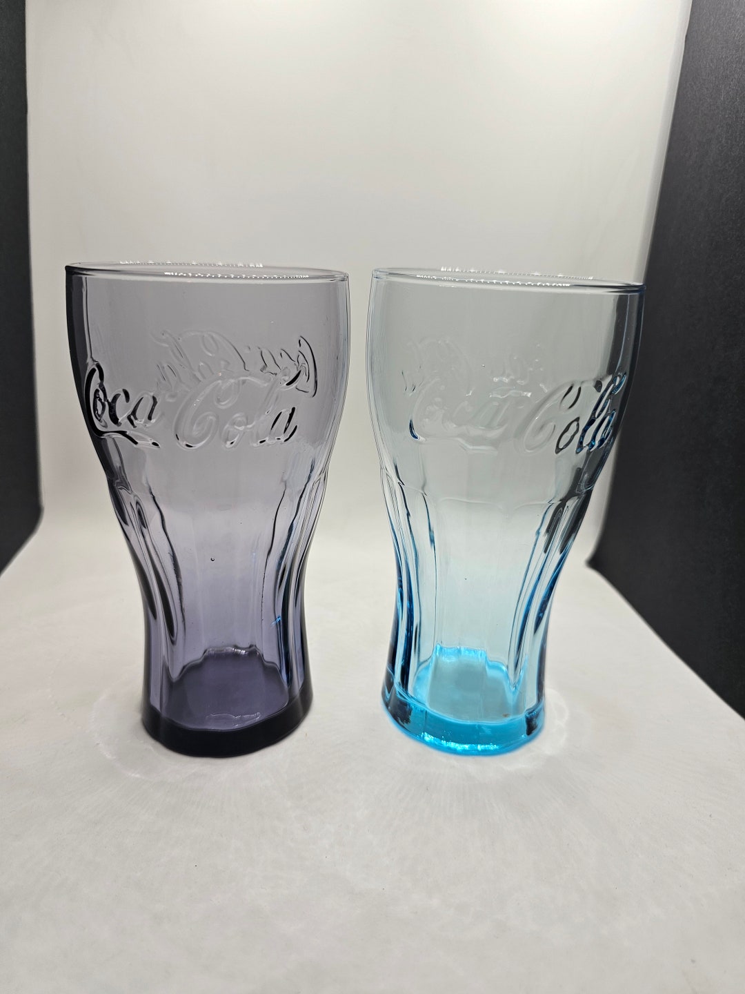 Variety of 2 Colored Coca Cola Glasses - Etsy