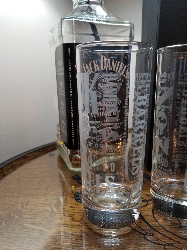 Set of 4 Jack Daniels High Ball Barrel Glasses Glass. - Etsy