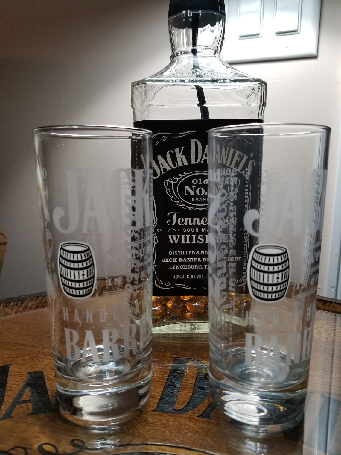 Set of 2 Jack Daniels Barrel High Ball Glasses Glass. - Etsy
