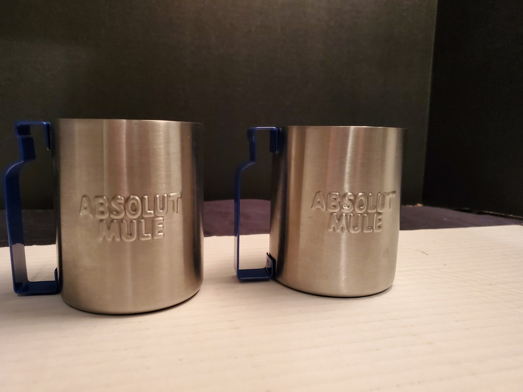 Set of 2 Stainless / Metal Absolut Mule Glasses - Etsy