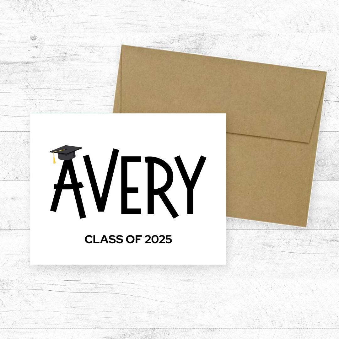 Graduation Folded Thank You Cards - Set of 10 - Includes Envelopes ...