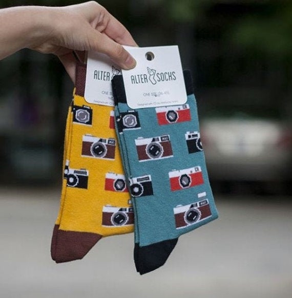Unisex Camera Socks L Novelty Photography Gift L 2 Colours - Etsy