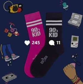 90s Kid Socks pair Millennials Generation Z Gift 2 - Etsy