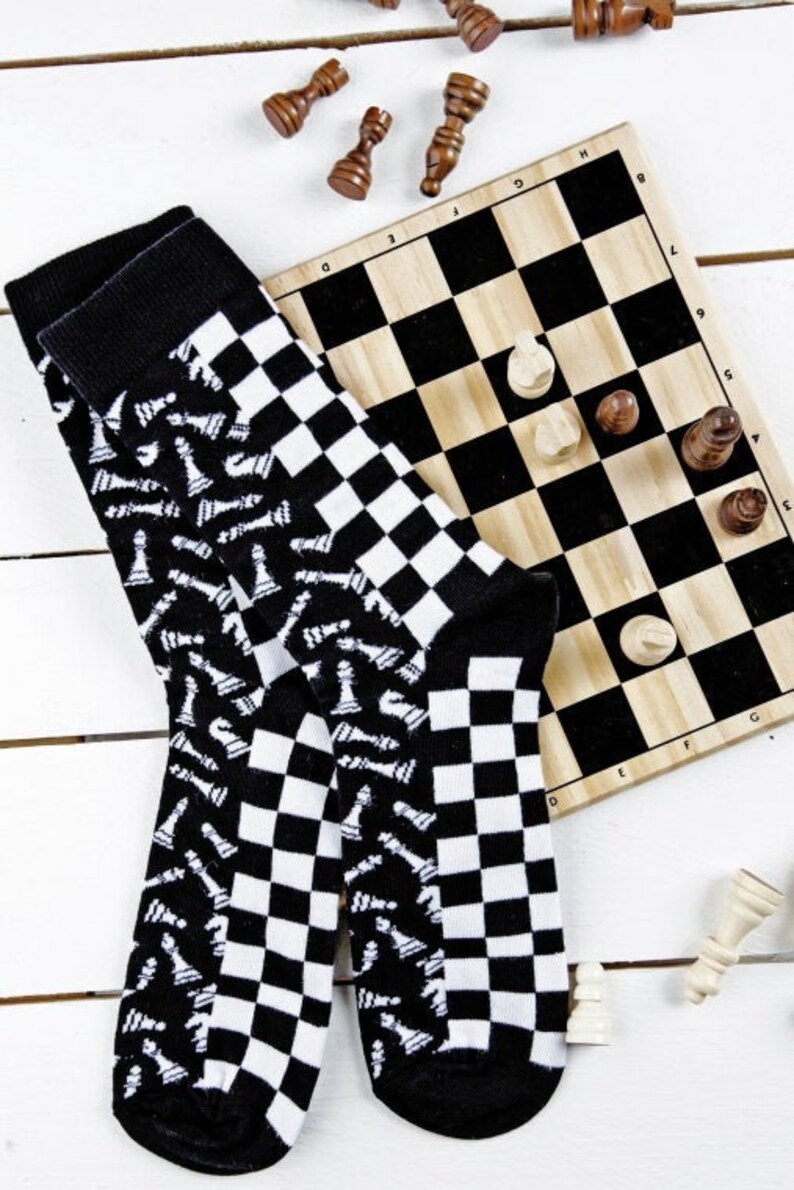 Men and Women's Novelty Chess Socks pair - Etsy