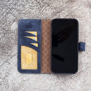 Leather Apple iPhone 14 Series Magnetic Detachable RFID - Etsy