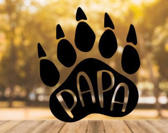 Papa bear sticker | Etsy