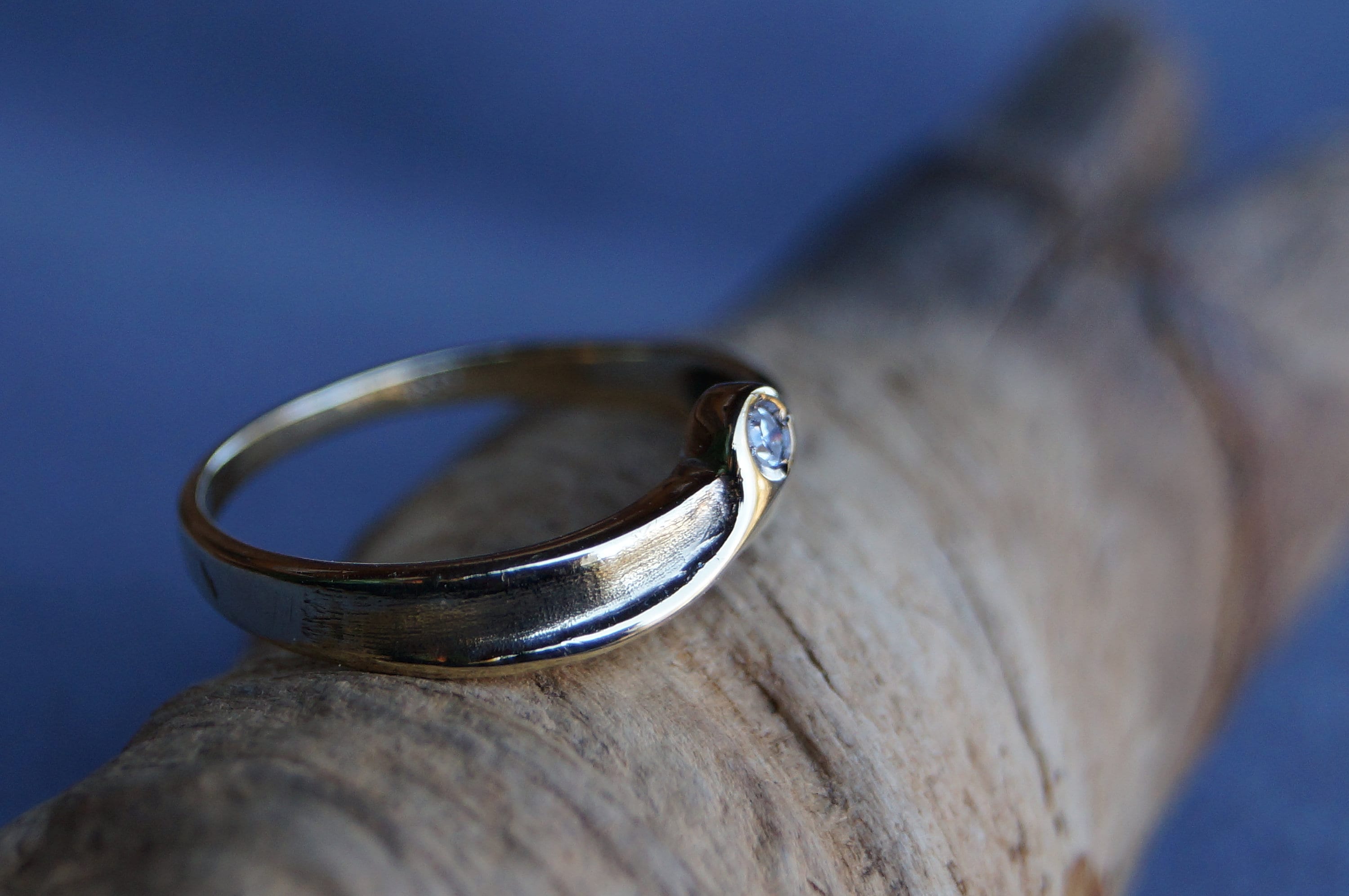 Vintage Ring Yellow Gold 333/ Stamped Ring Width 53.5 - Etsy