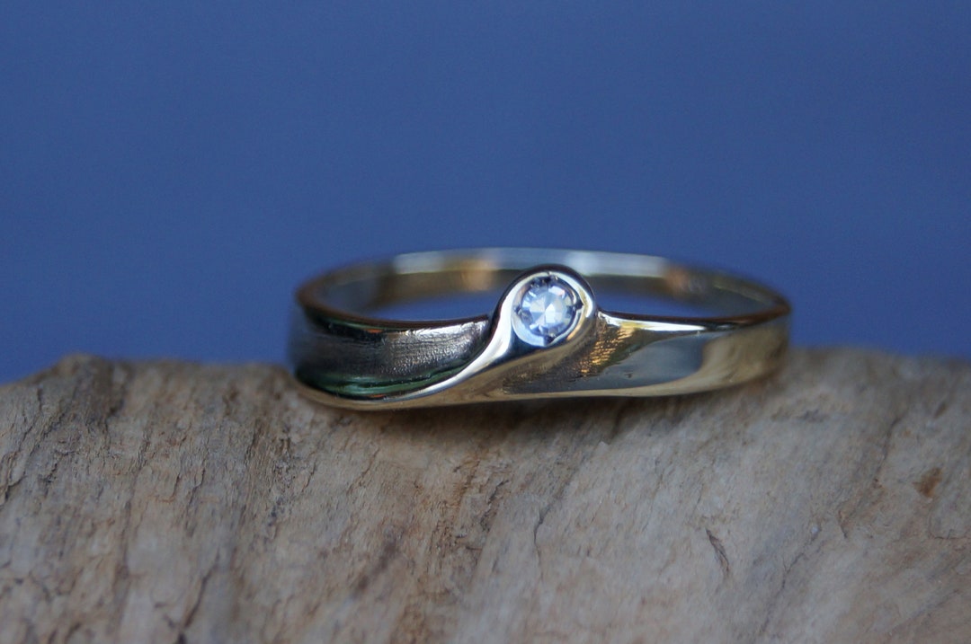 Vintage Ring Yellow Gold 333/ Stamped Ring Width 53.5 - Etsy