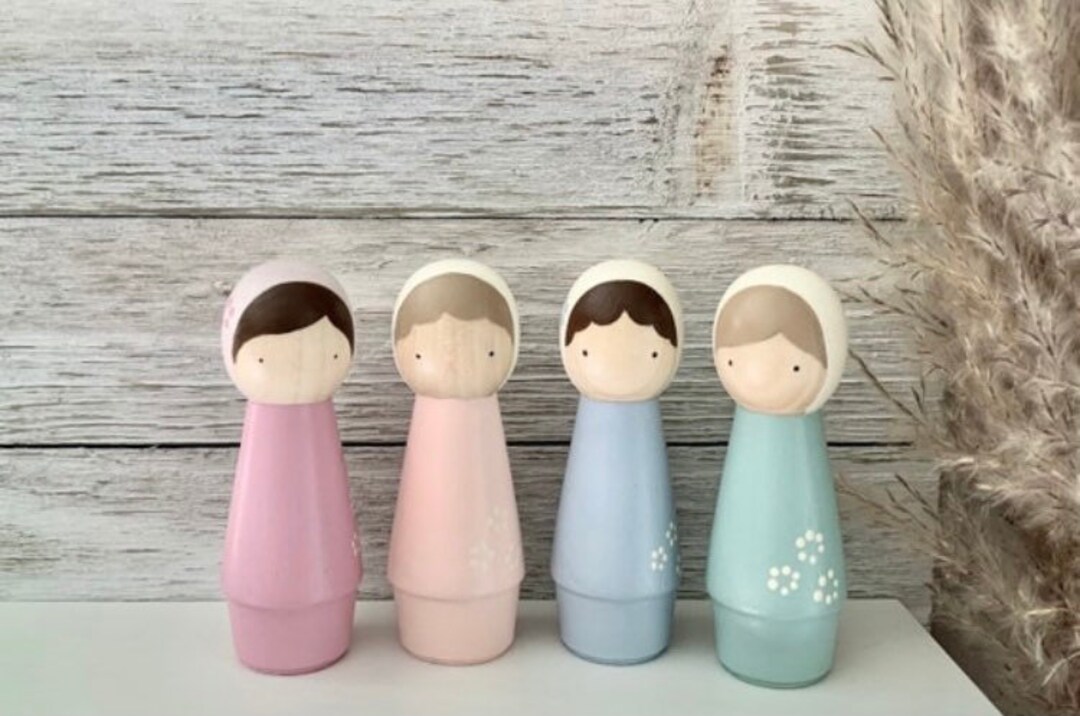 Simple Peg Doll Set - Etsy