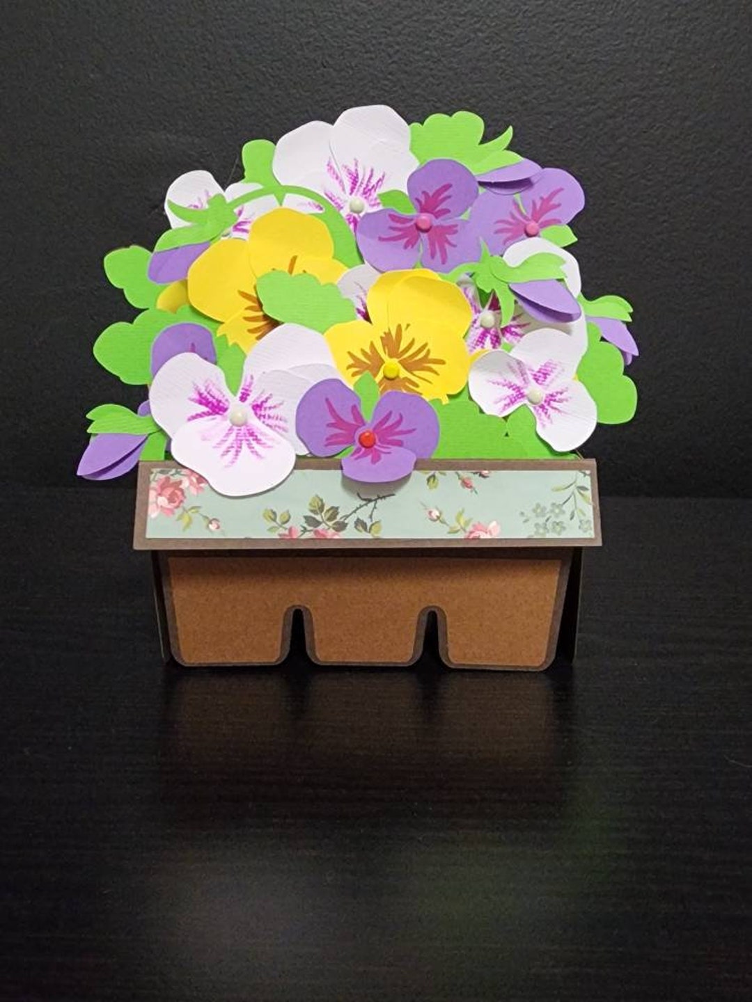 3D Pop up Flower Box Card - Etsy