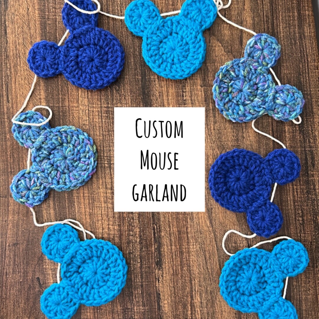 Custom Crochet Mouse Garland| Disney Wall Decor| Disney Bunting ...