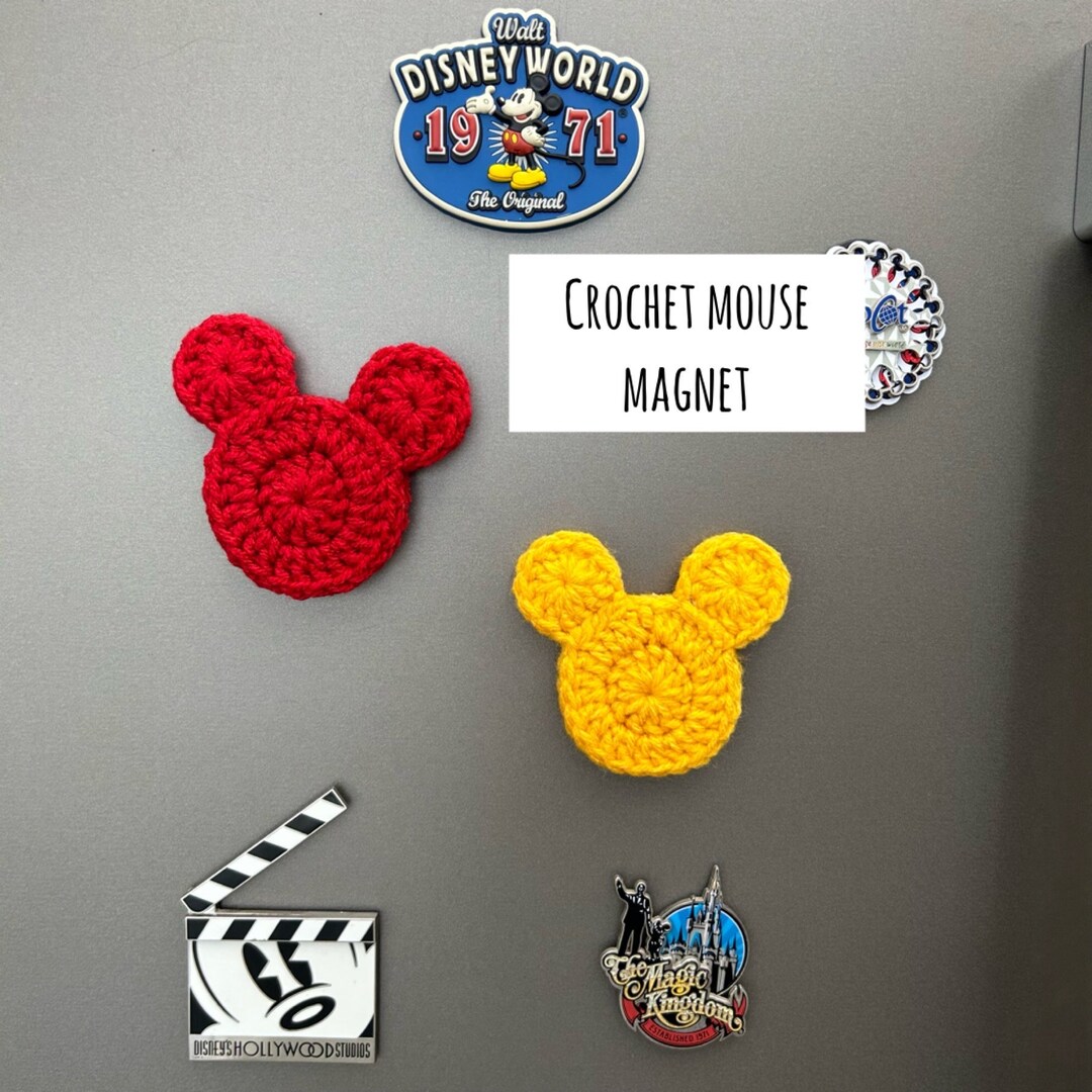 Crochet Mouse Magnet: Fridge Decor, Disney Cruise Door Decoration, Fish ...