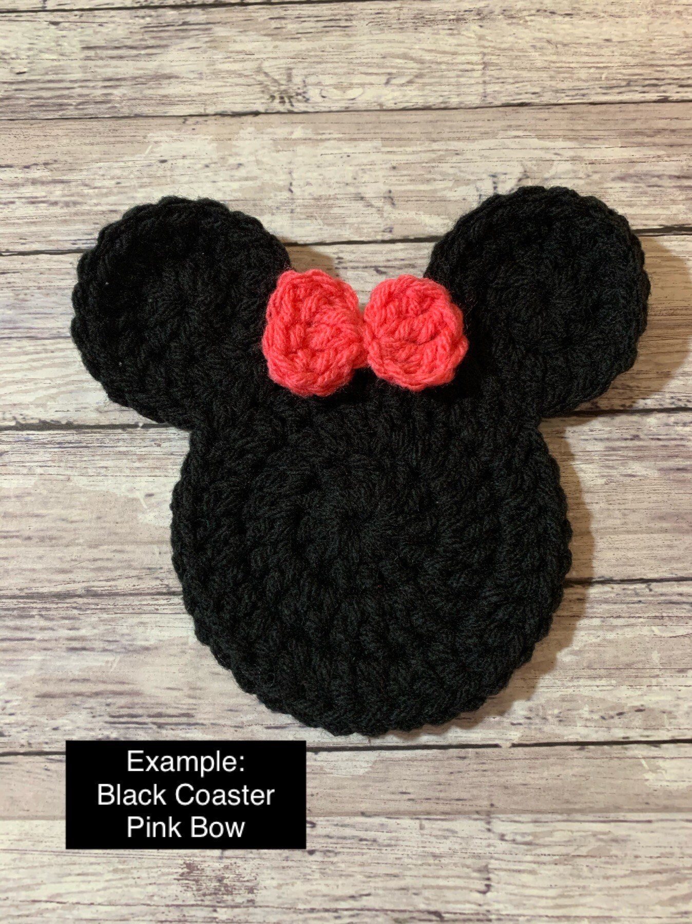Custom Crochet Mouse Coaster Create Your Own Coaster Disney | Etsy