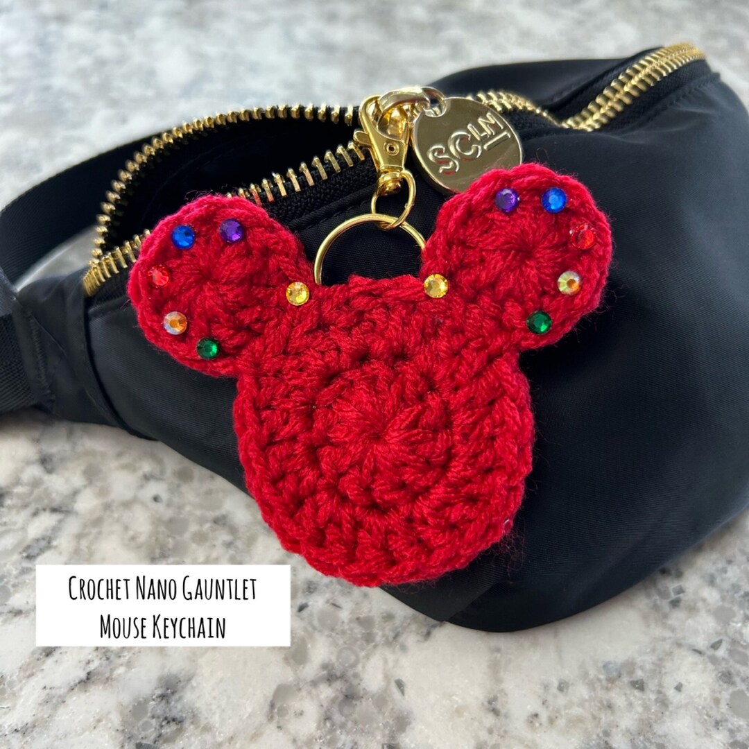 Crochet Nano Gauntlet Mouse Bag Charm Power Gauntlet Keychain Marvel ...