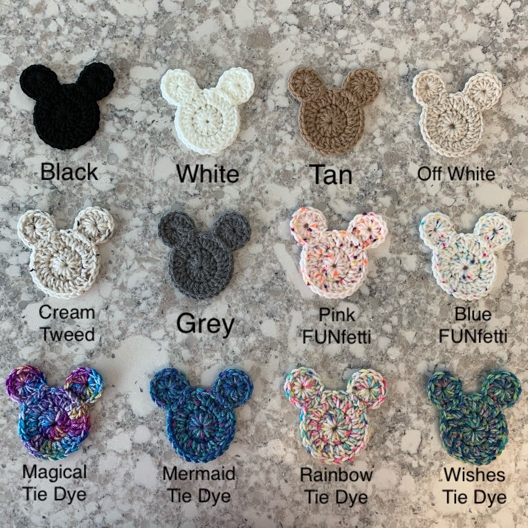 Custom Crochet Mouse Coaster Create Your Own Coaster Disney | Etsy