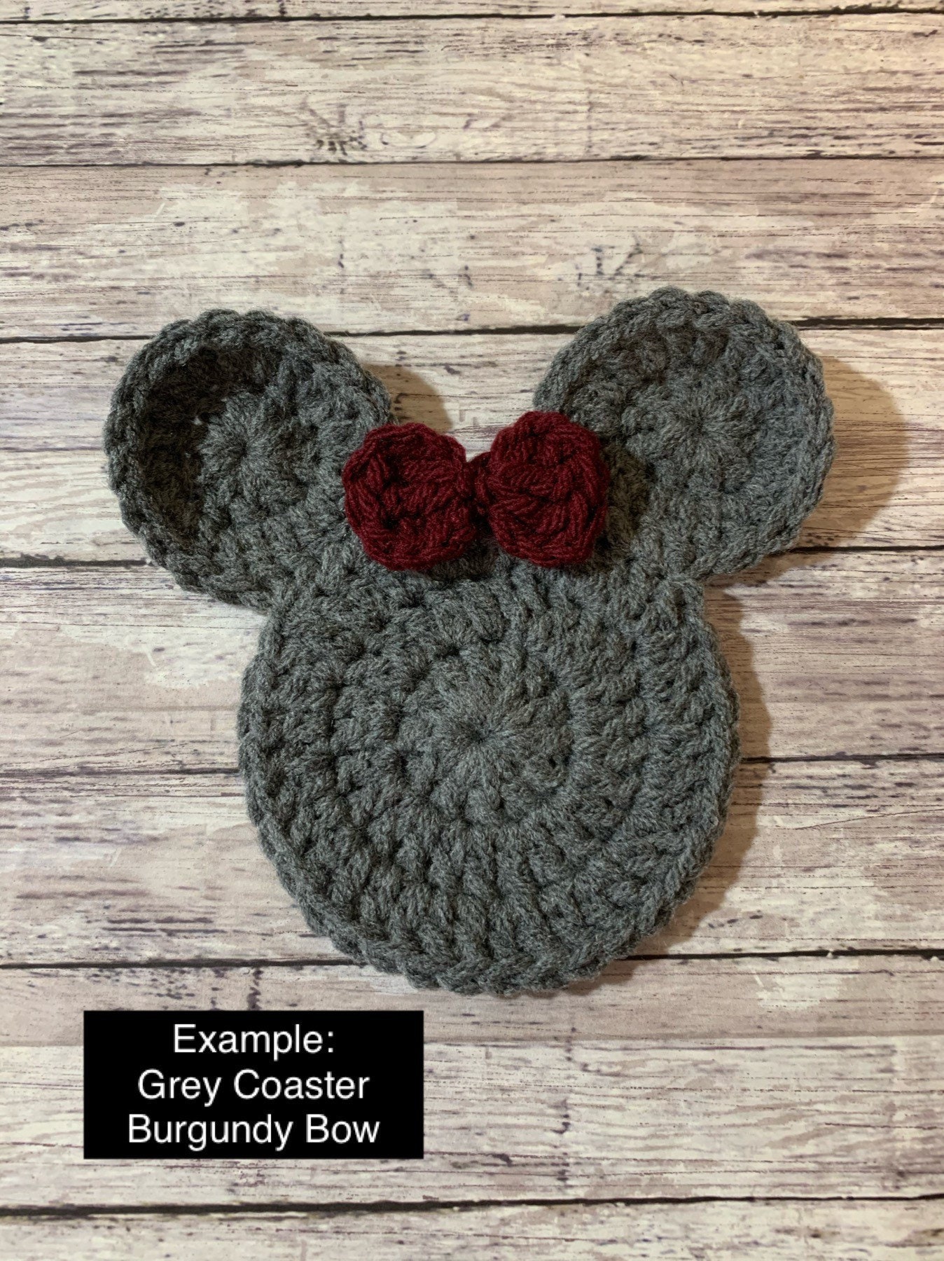 Custom Crochet Mouse Coaster Create Your Own Coaster Disney | Etsy
