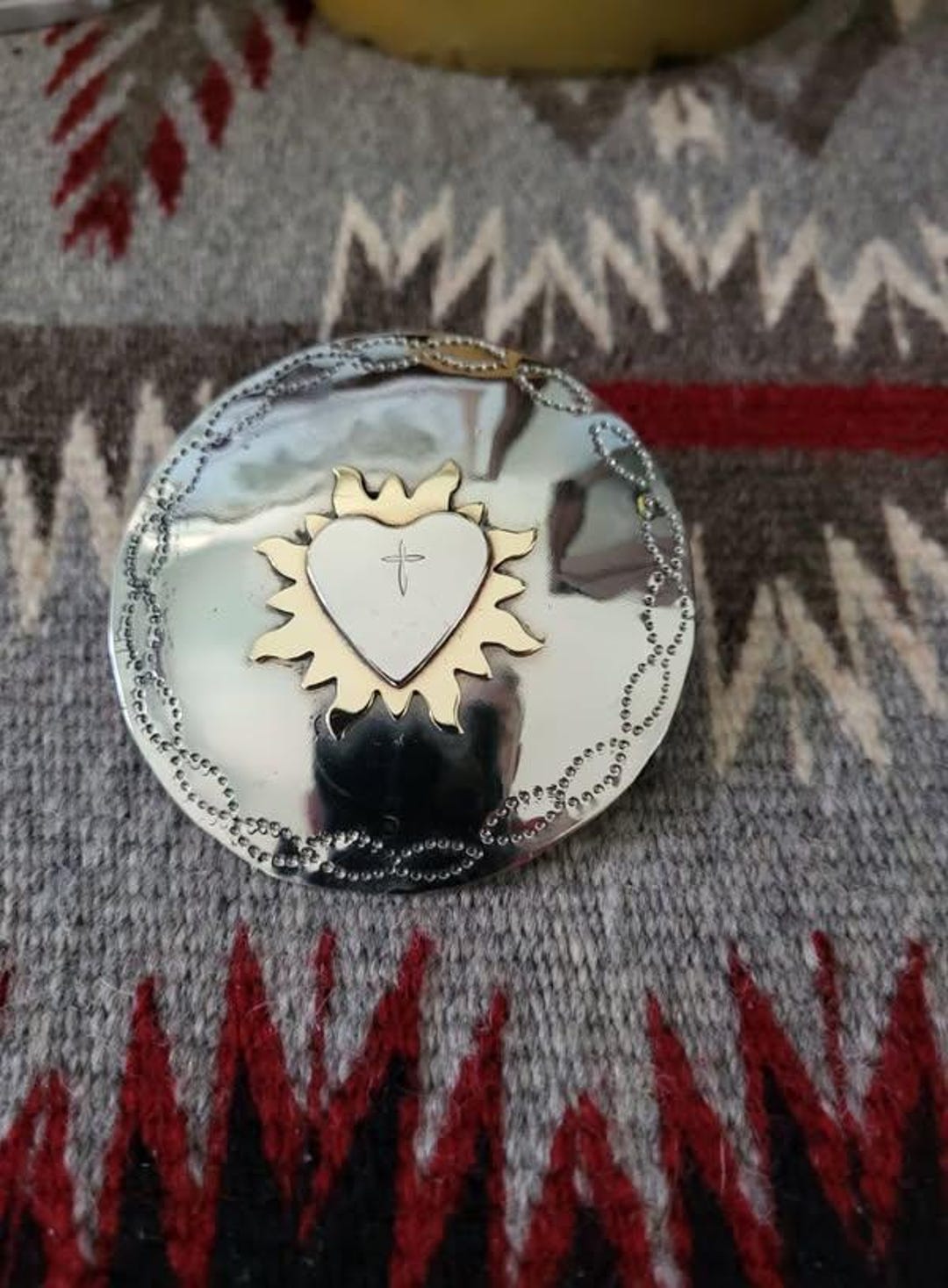 2 1/2" Scarf Slide for Native American Regala. Burning Heart - Etsy