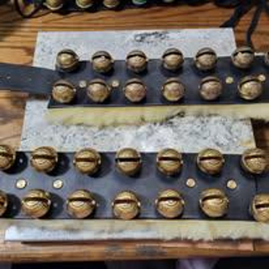 Straight Dance Brass Sleigh Bells 14 per Leg for Native American ...