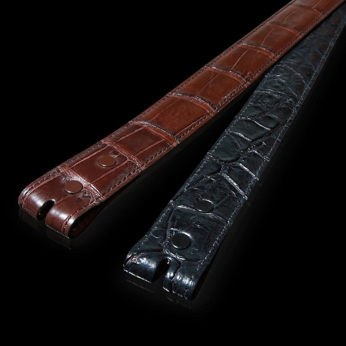 Alligator Belt 1 1/4 Width in Matte Finish-New | Etsy