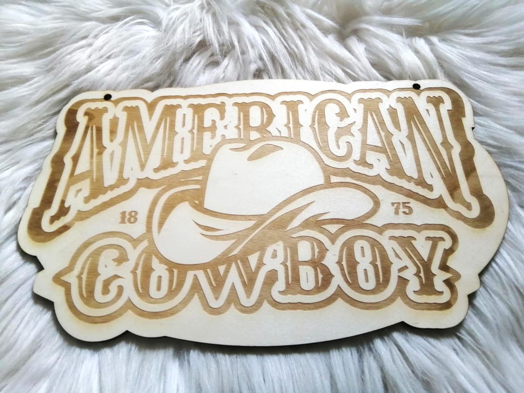 Cowboy, Wood Engraved Cowboy Plaque – Western Wall Decor – Rustic ...
