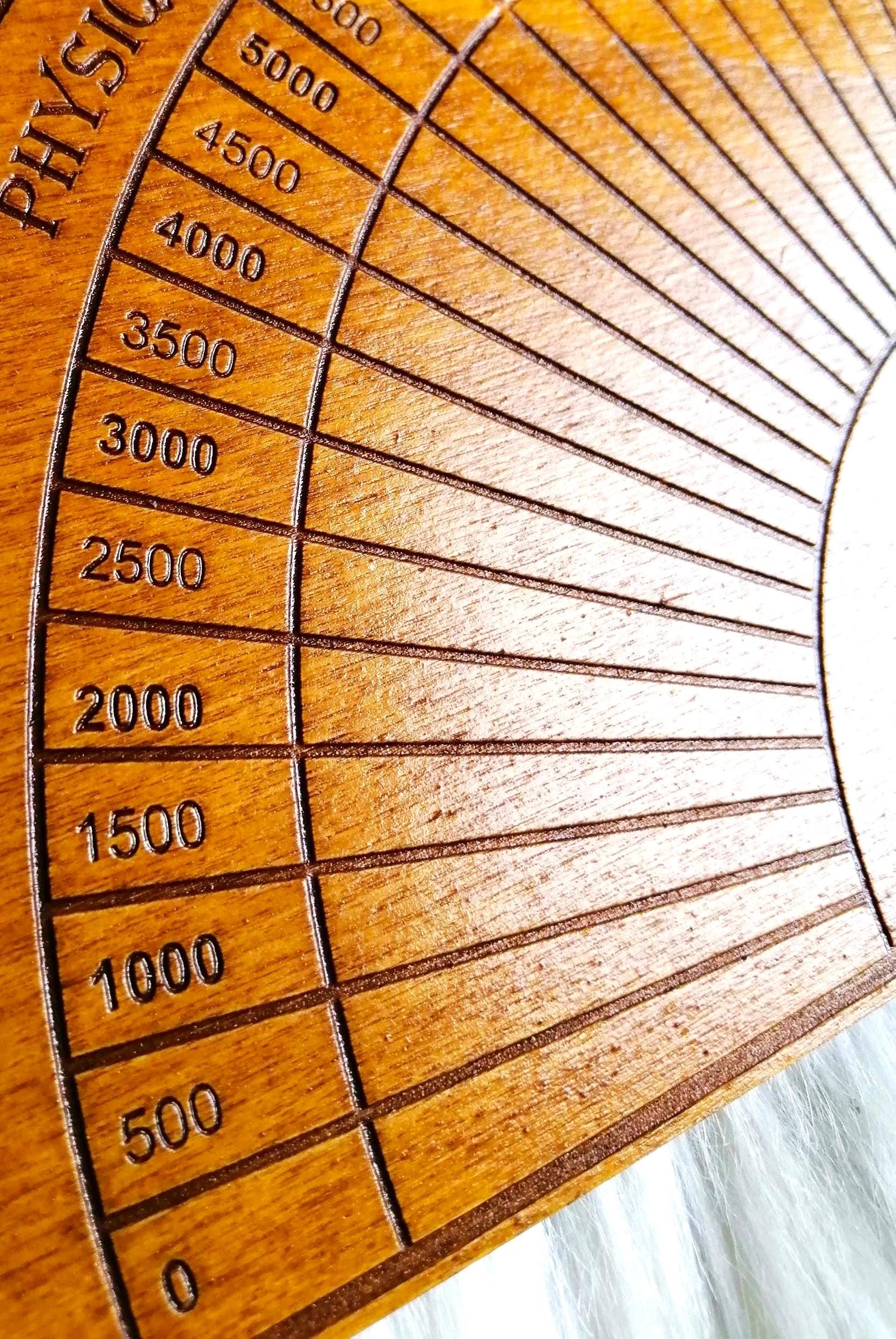 Engraved Wooden Dowsing Board – Divination Pendulum, Bovis Scale ...