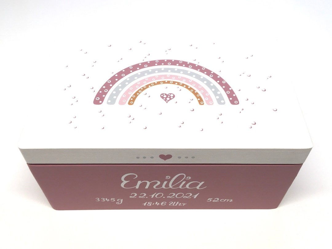 Personalized Memory Box Rainbow,memory Box,memory Box With Name,memory ...
