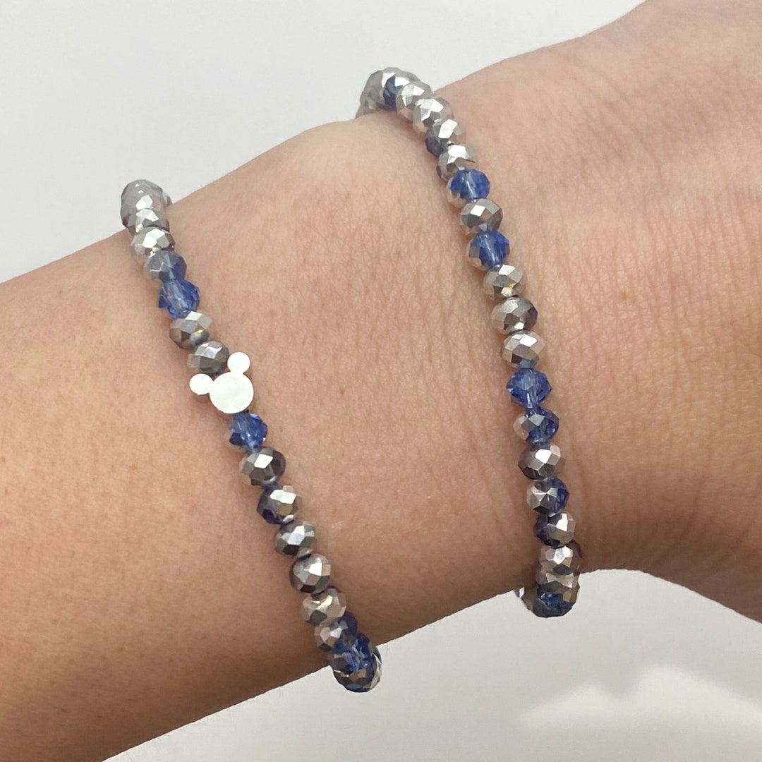 Sheer Periwinkle and Silver Bracelet Platinum Anniversary - Etsy