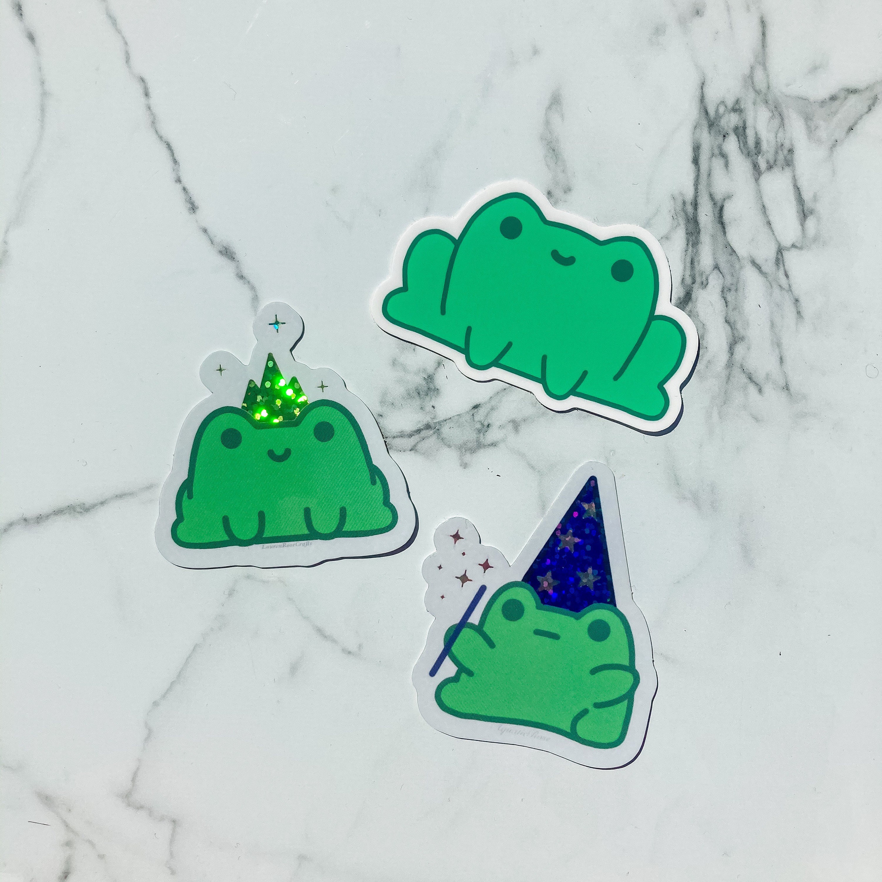 Cute Regal Frog Sticker Glitter Vinyl Waterproof Fade - Etsy