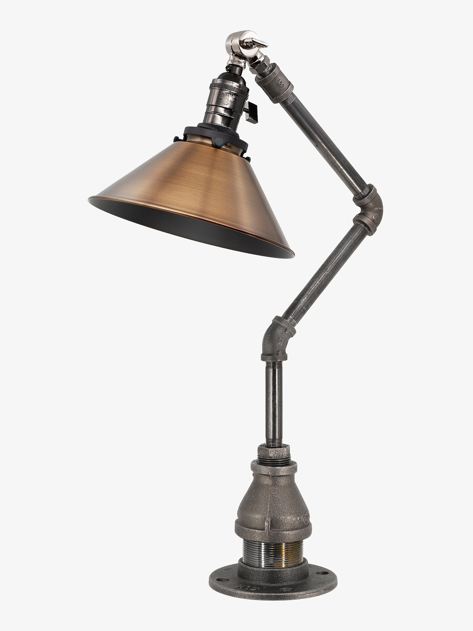 No. 13 [adjustable Industrial Light Fixture – Edison Bulb Pipe Lamp] - Etsy